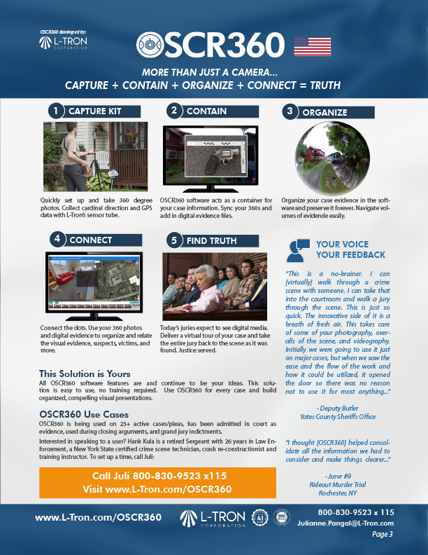 [Overview] OSCR360 Fact Sheet for Crime & Crash Scenes