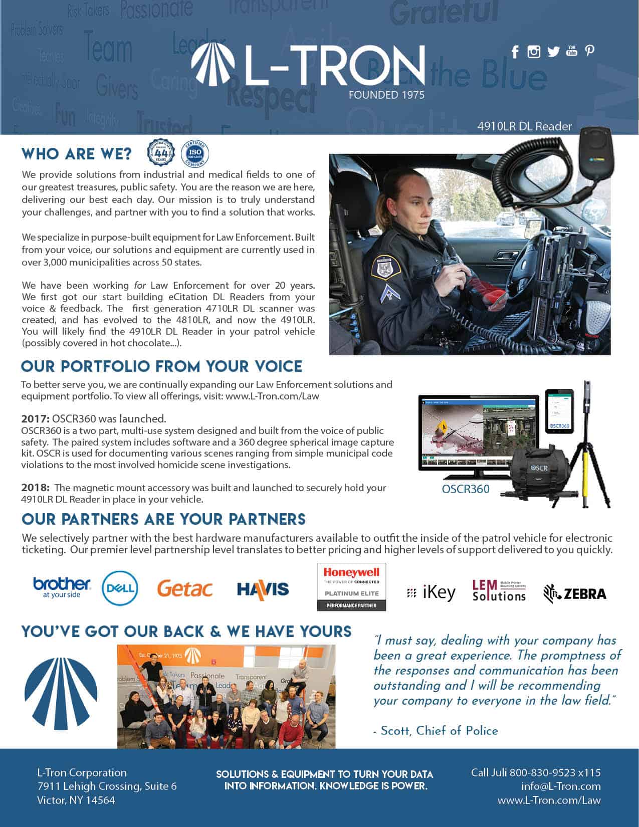 About Us - Learn How L-Tron Works for Law Enforcement