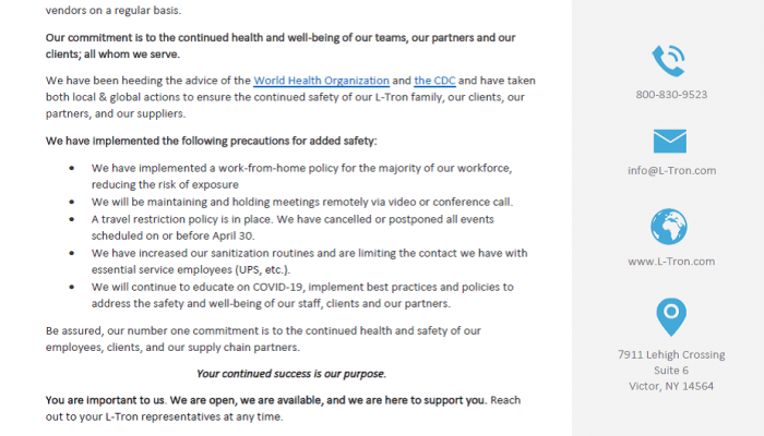 News and Events Archive | L-Tron Corporation