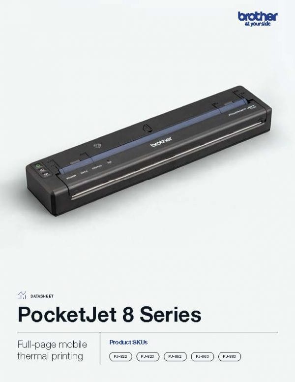 [Data Sheet] Brother® PocketJet® 8 | L-Tron Corporation